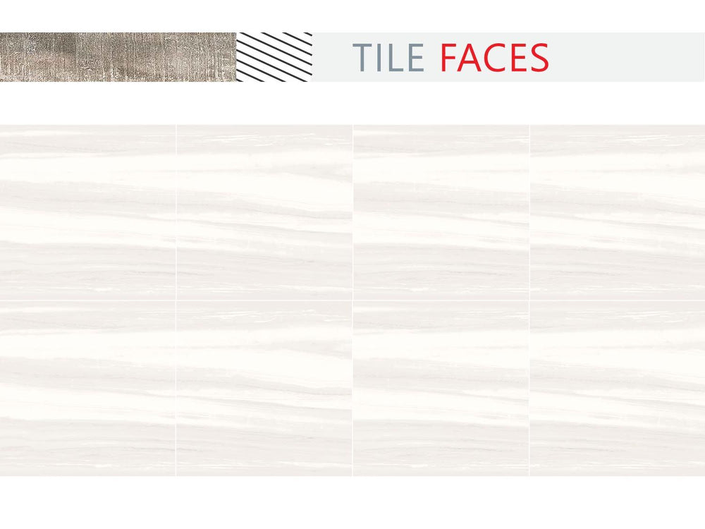 Delta White EcoTec Rectified Shiny Hard Body Ceramic Floor Tile - 600