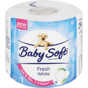 Baby Soft White 2 Ply Toilet Roll