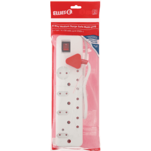 Ellies 8 Way Surge Safe Multi-Plug.