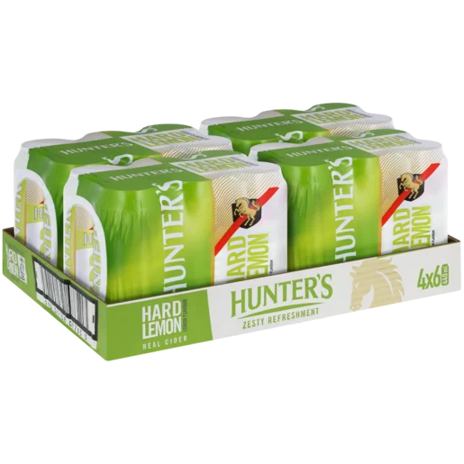 Hunter's Hard Lemon Real Cider Cans 24 x 440ml