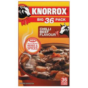 Knorrox Chilli Beef Flavoured Stock Cubes 36 Pack