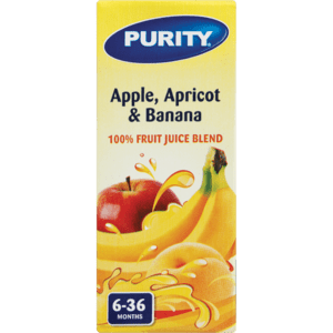 Purity 100% Apple, Apricot & Banana Baby Fruit Juice Blend 200ml