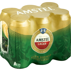 Amstel Lager Beer Cans 6 x 440ml