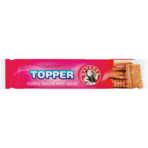 Bakers Topper Raspberry Biscuits 125g - Hoodmarket