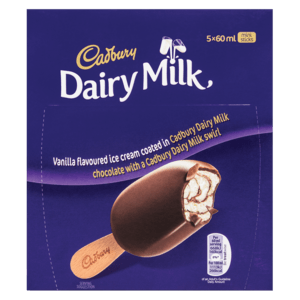 Cadbury Dairy Milk Mini Ice Cream Sticks 5 x 60ml