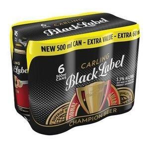 Carling Black Label 6 x 500ml can