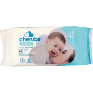 Cherubs Sensitive Lightly Fragranced Baby Wipes 72 Pack