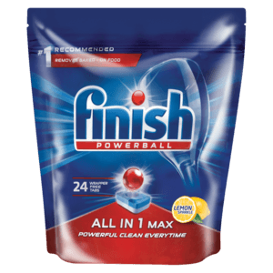 Finish All-In-1 Max Lemon Sparkle Dishwasher Tablets 24 Pack