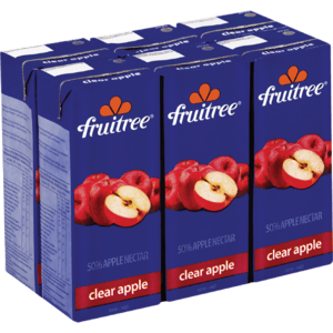 Fruitree Clear Apple Juice 6 x 200ml