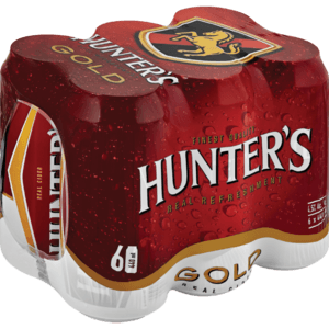 Hunter's Gold Cider Cans 6 x 440ml