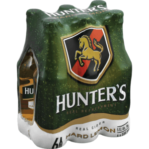 Hunter's Hard Lemon Cider Bottles 6 x 330ml