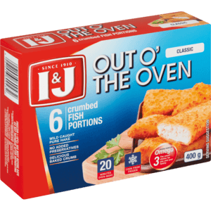I&J Frozen Oven Classic Crumbed Fish 500g