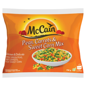 McCain Frozen Peas, Carrots & Sweet Corn Mix 750g
