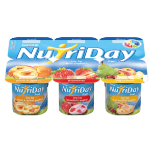 Nutriday Low Fat Peach & Apricot Strawberry Fruit Cocktail Multipack Y